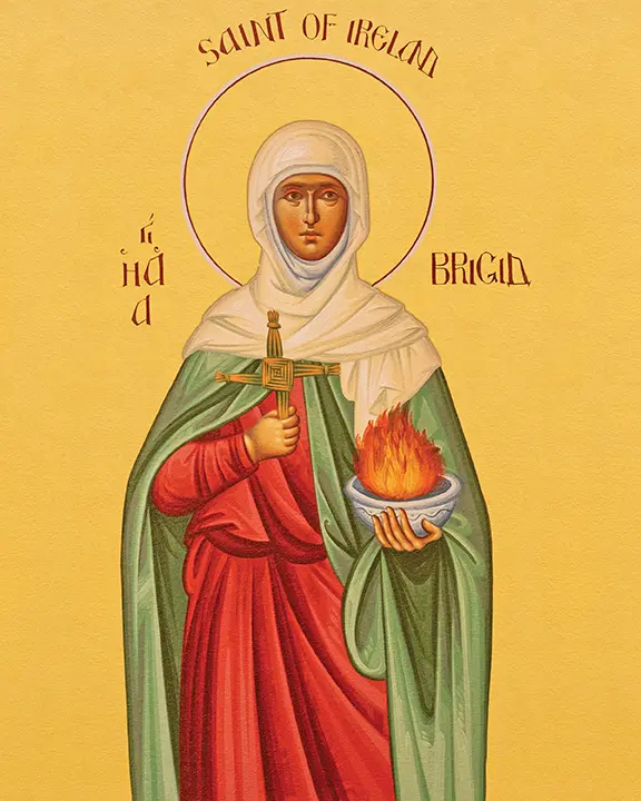 Icon of St. Brigid of Ireland – S142 – Saint Paul's Icons